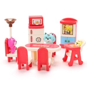 50 Pack Kids Little Dollhouse Furniture Toys House Big Dreams for Baby Children Girls Boys Age 3+