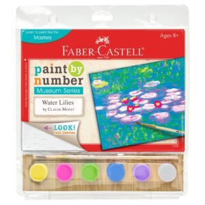 faber-castell museum series paint by numbers - claude monet water lilies - number painting for kids and adult beginners, 1 count (pack of 1)