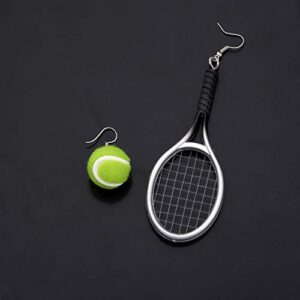 UJIMS Women Sports Ball Jewelry Tennis Earrings for Tennis Lovers Ping Pong Ball for Girls Sport Gift Tennis Players Ping Pong Ball Players Gift (Tennis Earrings)