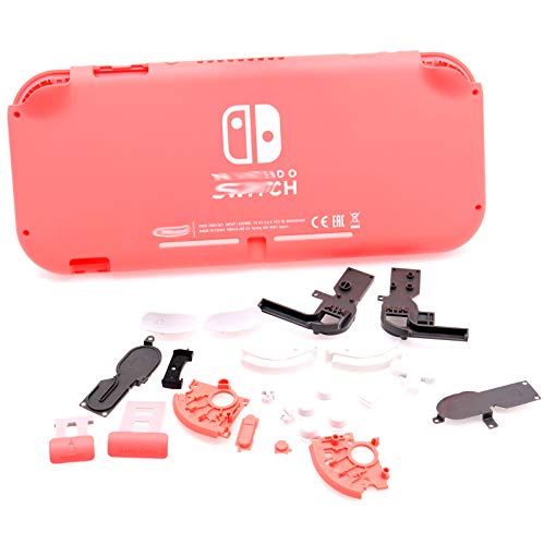 Deal4GO Full Housing Shell kit Case Front Rear Backplate w/Button Set Replacement Compatible for Nintendo Switch Lite HDH-001 (Pink)