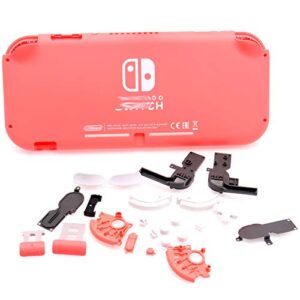 Deal4GO Full Housing Shell kit Case Front Rear Backplate w/Button Set Replacement Compatible for Nintendo Switch Lite HDH-001 (Pink)