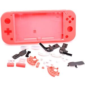 Deal4GO Full Housing Shell kit Case Front Rear Backplate w/Button Set Replacement Compatible for Nintendo Switch Lite HDH-001 (Pink)