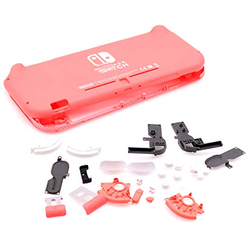 Deal4GO Full Housing Shell kit Case Front Rear Backplate w/Button Set Replacement Compatible for Nintendo Switch Lite HDH-001 (Pink)