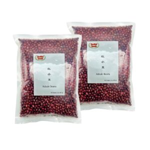 zestful foods adzuki beans - chinese red beans, non-gmo, sproutable, vegan - perfect for asian recipes, soups, and desserts - 4 lbs. (2 pack, 2 lbs. each)