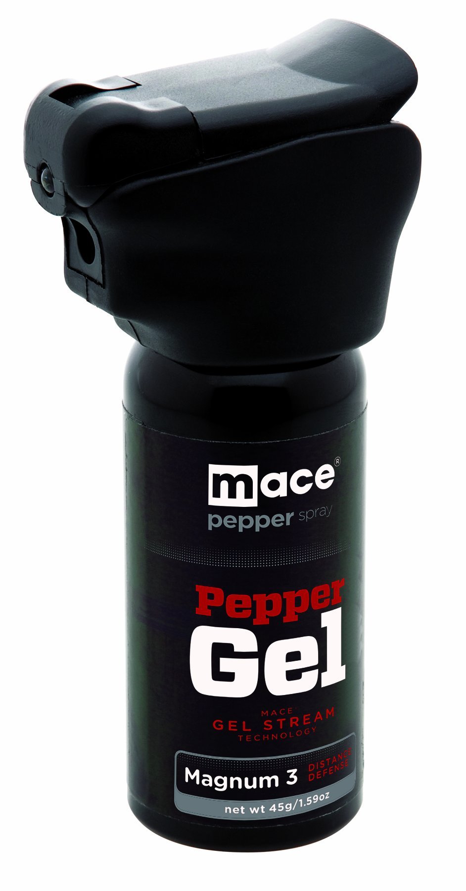 Mace Brand Magnum 3 Pepper Gel (45g) — 18’ Police Strength Pepper Gel, Flip Top Safety Cap, Wind-Safe Thick Gel Stream Technology, UV Dye — Self Defense Pepper Spray for Women & Men, Made in The USA