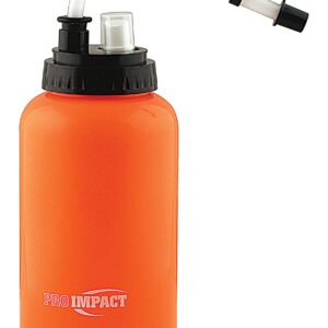 Pro Impact Squeezable Water Bottle Bendable Long Straw and Spray cap - LDPE BPA Free Plastic - Hydration for Baseball Hockey Gym MMA Yoga Boxing Cycling Softball Football Lacrosse (35.5 Oz.)