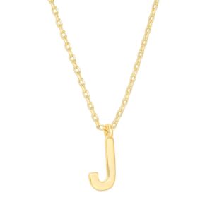 pavoi 14k yellow gold plated initial necklace | letter necklaces for women | j initial