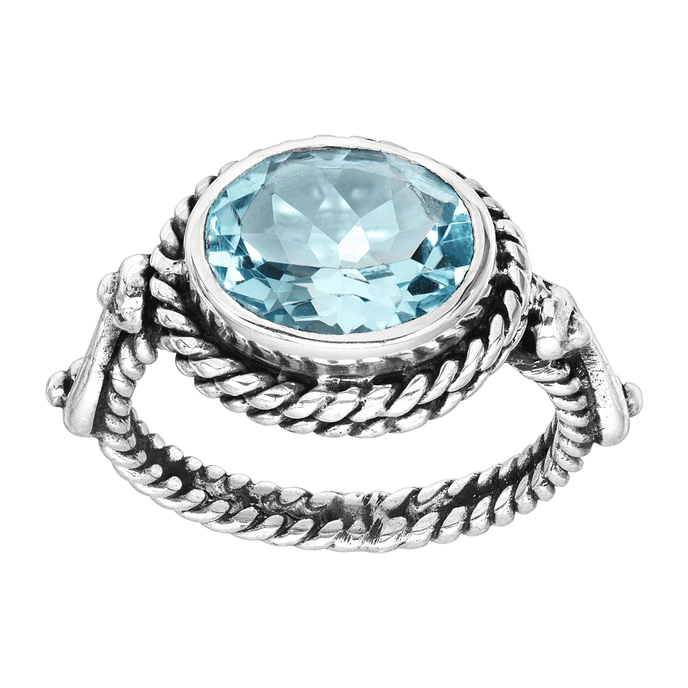 Silpada 'Torrington' Blue Topaz Ring in Sterling Silver, Size 9, Size 9