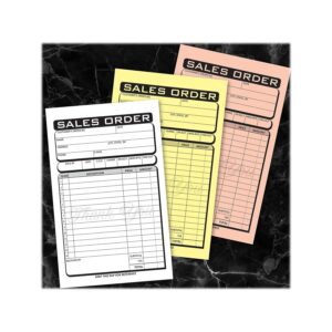 Cosco® Sales Order Form Book with Slip, Business, 4 1/4" x 7 1/4", 3-Part Carbonless, 50 Sets (074018)