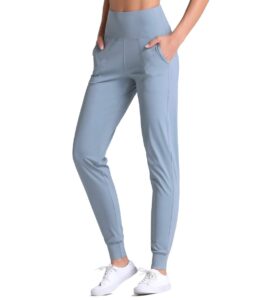 dragon fit joggers for women with pockets,high waist workout yoga tapered sweatpants women's lounge pants (x-large, joggers78-demin blue)