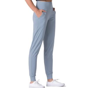 Dragon Fit Joggers for Women with Pockets,High Waist Workout Yoga Tapered Sweatpants Women's Lounge Pants (X-Large, Joggers78-Demin Blue)