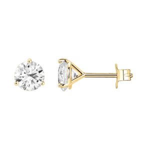 pavoi 14k yellow gold plated sterling silver cubic zirconia stud earrings for women round 6mm