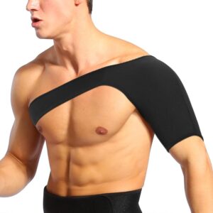 shoulder support strap, adjustable compression shoulder brace for torn rotator cuff and other shoulder injuries fit sleeve wrap men women(xl50-55cm)