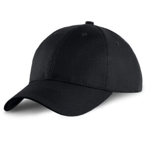 m-tac tactical baseball cap - adjustable plain workout ball cap, ripstop hats for men and women (black, m)