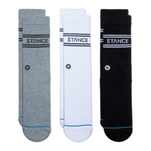 stance basic crew socks [3 pack] (large)