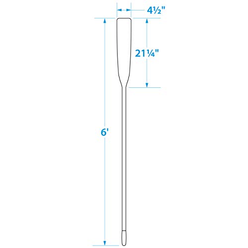 Seachoice 6 Ft. Wood Oar, New Zealand Pine Construction, 21-1/4 in. X 4-5/16 in. Blade, Comfort Grip, Clear Finish