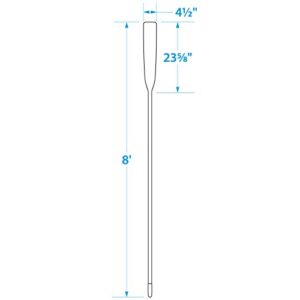 Seachoice 8 Ft. Wood Oar, New Zealand Pine Construction, 21-1/4 in. X 4-5/16 in. Blade, Comfort Grip, Clear Finish