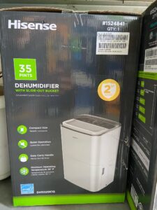 hisense 35-pint 2-speed dehumidifier