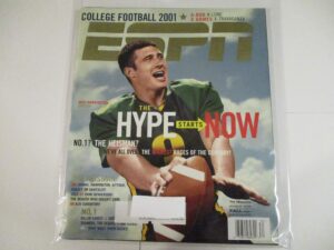 april 17, 2001 espn magazine featuring joey harrington (oregon)* *the hype stars now - no.1? the heisman? we're all over the wildest races of the century!* *college football 2001*