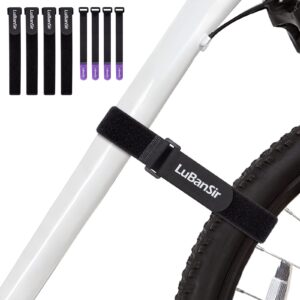 lubansir bike rack straps, 8 pack (8" & 26") adjustable bike stabilizer straps to keep bike wheel from spinning