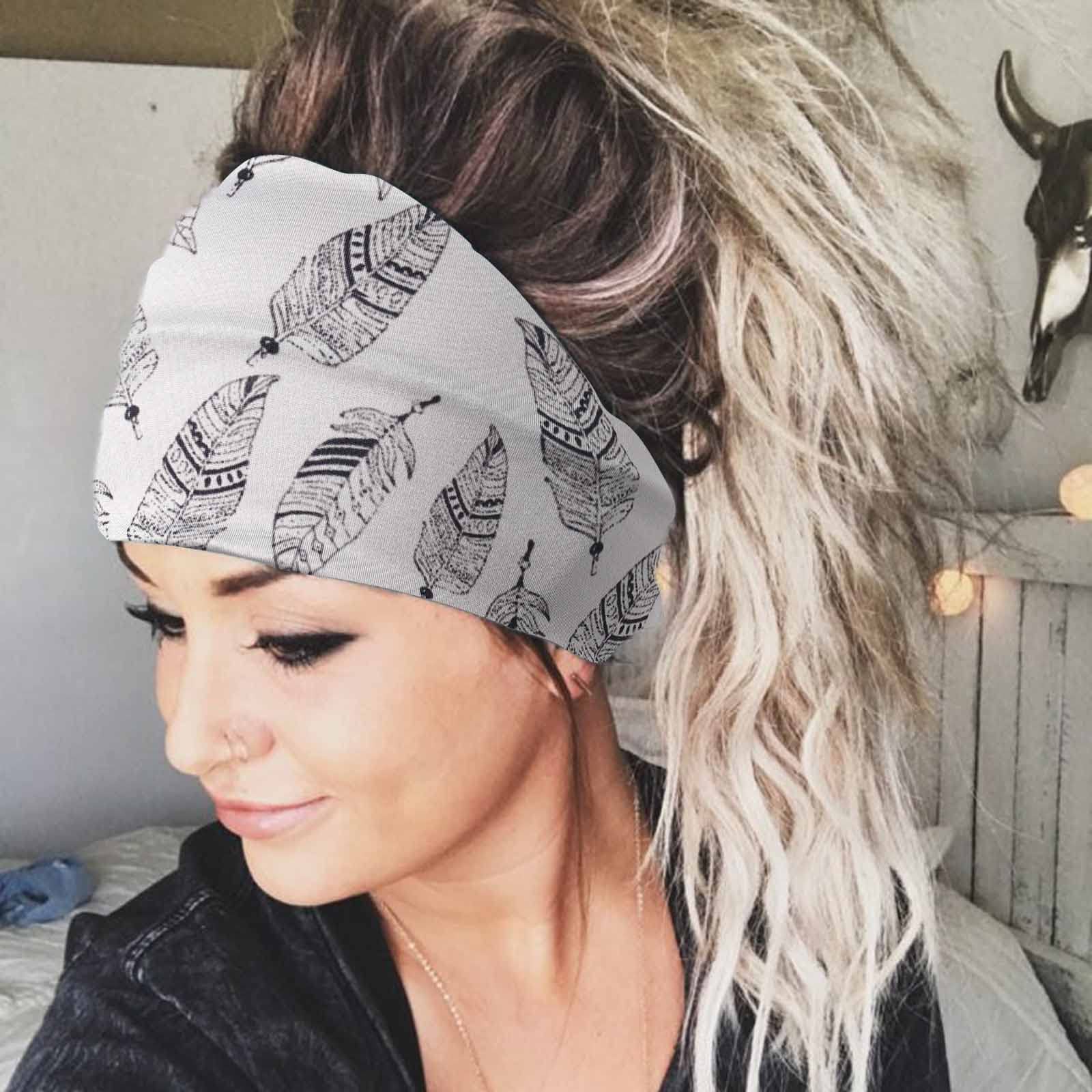 Olbye Boho Headbands 3 Pack - Women's Wide Hairbands, Turban Headbands, Workout Head Wraps, Yoga Hair Scarfs, Fashion Hair Accessories for Women and Girls