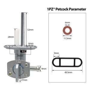 1PZ SL1-P01 Fuel Gas Tank Petcock Valve Replacement for Yamaha YFS200 YFM250 YFM350 YFM400 YFM600 YFZ350 YFZ450 Suzuki DRZ400 FZR600 LT80 LTZ250 LTZ400 Raptor 660 Wolverine Banshee 350 Grizzly Blaster