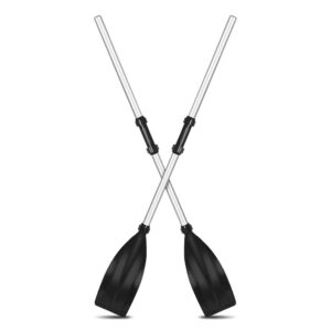 greensen 49.6 inches kayak paddles, 2pcs kayaking oars for boating aluminium alloy shaft kayak paddles detachable boat oars set for kayaking boating lightweight ribbed blade kayak paddles,