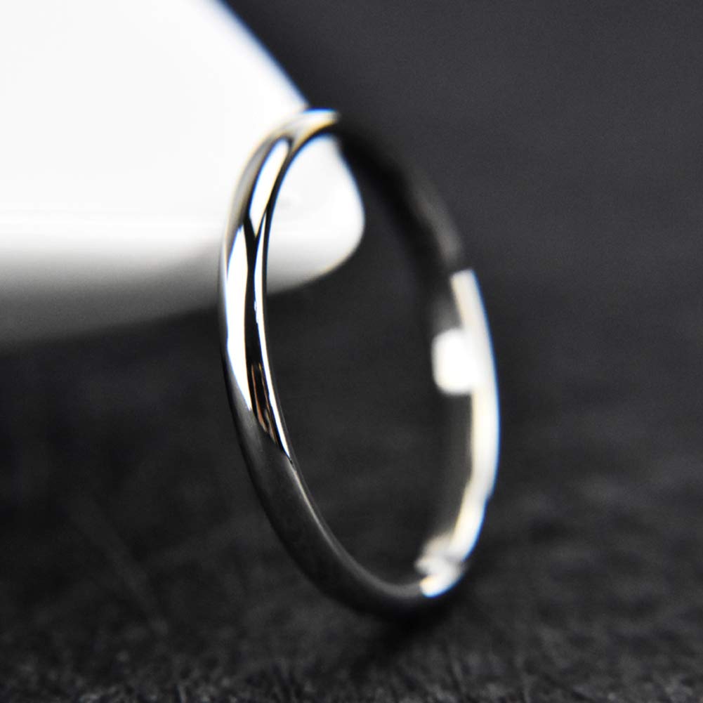 SEniutarm Engagement Love Rings Wedding Bands Couple Fashion Plating Titanium Steel Finger Ring Party Jewelry Accessory Gift for Women/Girl Finger Rings DIY Jewelry Gifts - Silver Us10