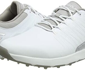 Skechers mens Elite 4 Waterproof Golf Shoe, White/Gray Victory, 10 Wide US