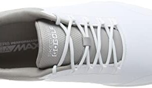 Skechers mens Elite 4 Waterproof Golf Shoe, White/Gray Victory, 10 Wide US