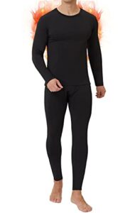 cl convallaria long johns thermal underwear for men fleece lined base layer set top and bottom for cold weather xs-4xl