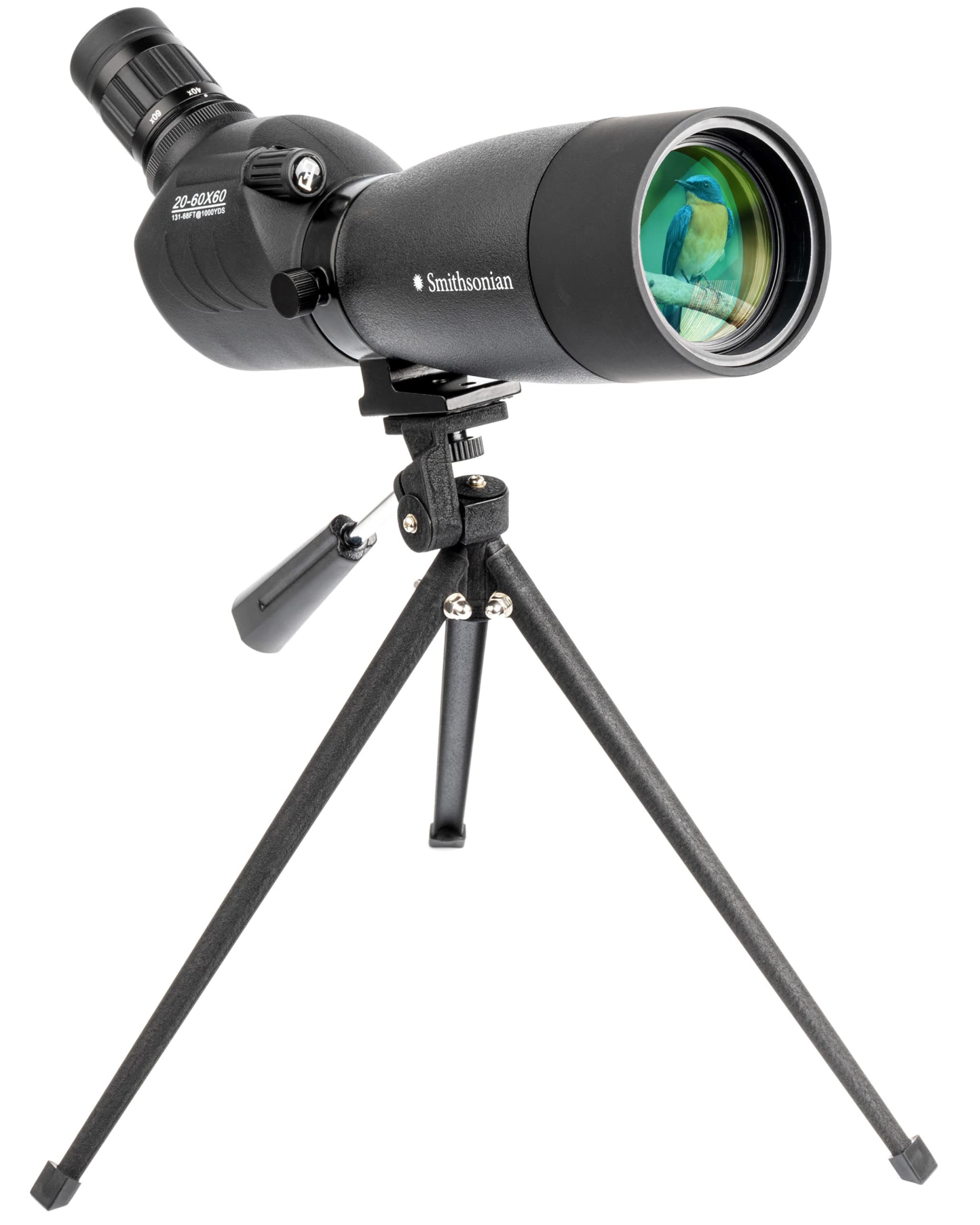 Omano Smithsonian Spotting Scopes for Target Shooting – 20-60x60 Spotting Scopes for Bird Watching – Best Spotting Scope with Tripod and Phone Adapter for Adults – includes Smithsonian Bird Guide