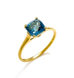 yotreasure 1.81 ct. t.w. london blue topaz 10kt yellow gold solitaire ring jewelry