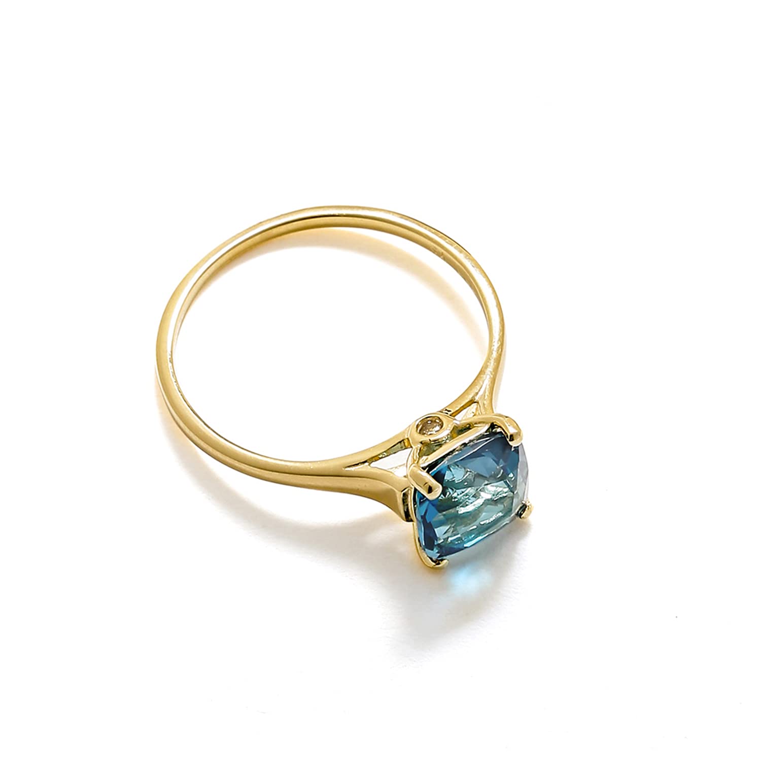 YoTreasure 1.81 ct. t.w. London Blue Topaz 10kt Yellow Gold Solitaire Ring Jewelry