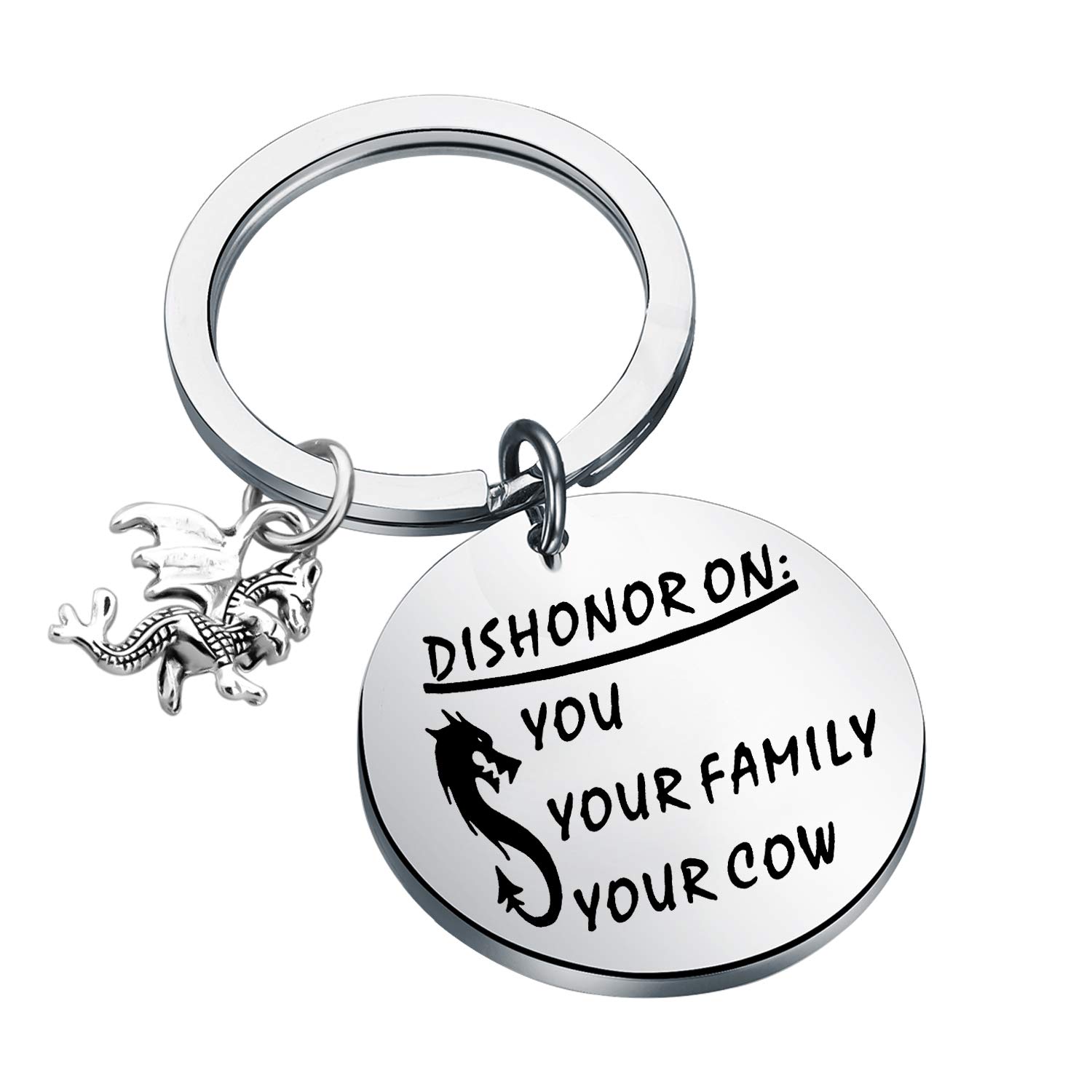 TGBJE Mulan Inspire Gift Dishonor On Your Cow and Family Keychain Dragon Gift for Mulan Fans (Dishonor Keychain)…