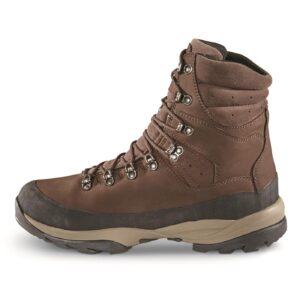 Bolderton Ridge 8” Men’s Waterproof Leather Hunting Boots Insulated, 400-gram Dark Brown 13D (Medium)