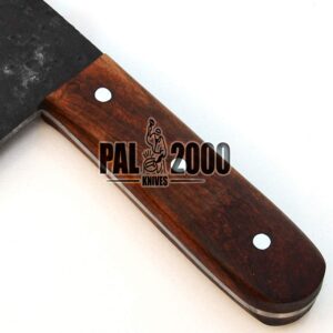 PAL 2000 KNIVES CL 9832 Custom Handmade Carbon Steel Fixed Blade 7 Inch Cleaver Knife Rosewood handle with Sheath