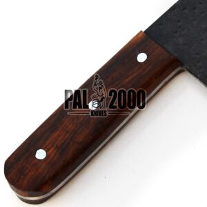 PAL 2000 KNIVES CL 9832 Custom Handmade Carbon Steel Fixed Blade 7 Inch Cleaver Knife Rosewood handle with Sheath