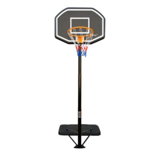 haokang portable basketball hoop 6-10 ft height adjustable with 44" backboard free standing basketball stand system