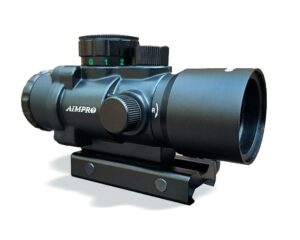 aimpro compact prism rifle scope small durable and precise 3.5 x 30mm etched illuminated reticle