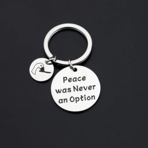 CENWA Peace was Never an Option Goose Keychain Goose Game Lover Gift (Goose Keychain)