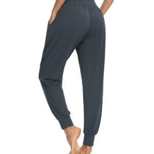 DIBAOLONG Womens Yoga Joggers Loose Workout Sweat Pants Comfy Lounge Pants with Pockets Deep Gray M