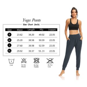 DIBAOLONG Womens Yoga Joggers Loose Workout Sweat Pants Comfy Lounge Pants with Pockets Deep Gray M