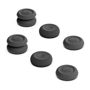 skull & co. protective thumb grips, set of 6 - black, for xbox controller