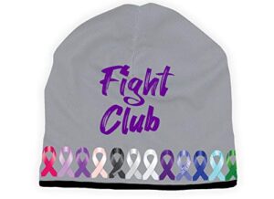 brief insanity cancer beanie head cover | chemo cap for cancer patients - headwear in grey