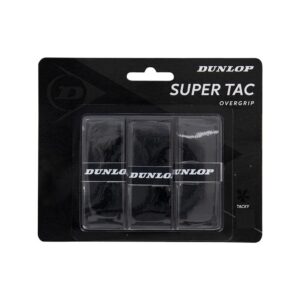 dunlop supertac overgrip, black, 3-pack