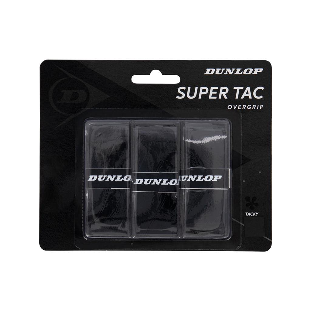 Dunlop SuperTac Overgrip, Black, 3-Pack