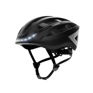 lumos ultra fly pro - road bike helmet with light | lumos firefly compatible | built-in sunglasses port | custom-made fit system for adult men & women | bicycle cycling accessories