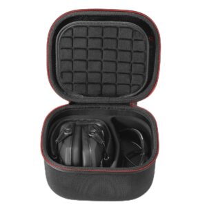 raiace hard travel carrying case for walker's razor slim passive earmuffs ultra low profile 27db nrr. (case only!)-black