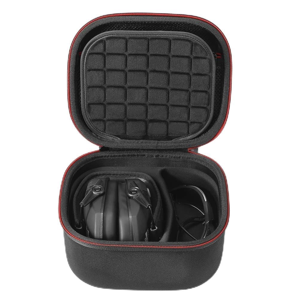 RAIACE Hard Travel Carrying Case for Walker's Razor Slim Passive Earmuffs Ultra Low Profile 27dB NRR. (Case Only!)-Black